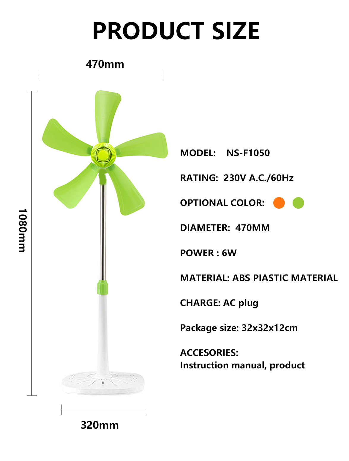 NSS BUY 1 TAKE 1 5 blade stand fan foldable 6w electric fan adjustable ...