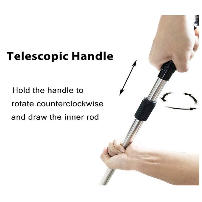 Telescopic Rake 15 Teeth Garden Leaf Rake Cleaning Leaves Rake ...