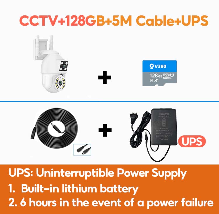 V380 BP3 1080P Dual Lens Security IP CCTV Camera Wireless Outdoor ...