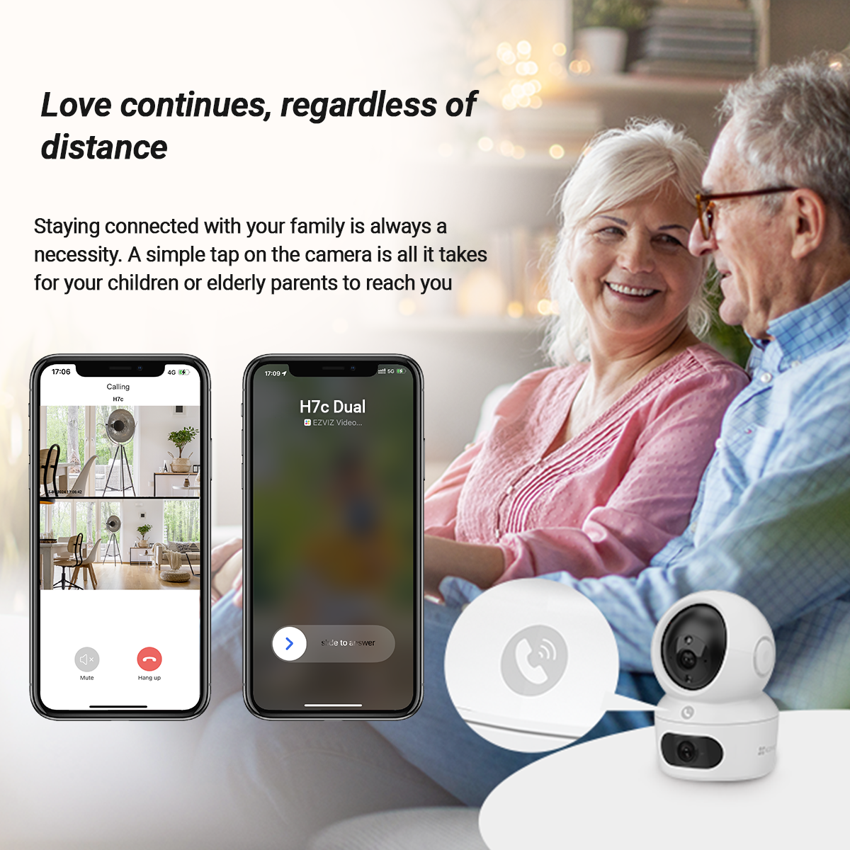 EZVIZ H7c 2K⁺ Dual Lens CCTV camera with mic and speaker Wifi Wireless ...