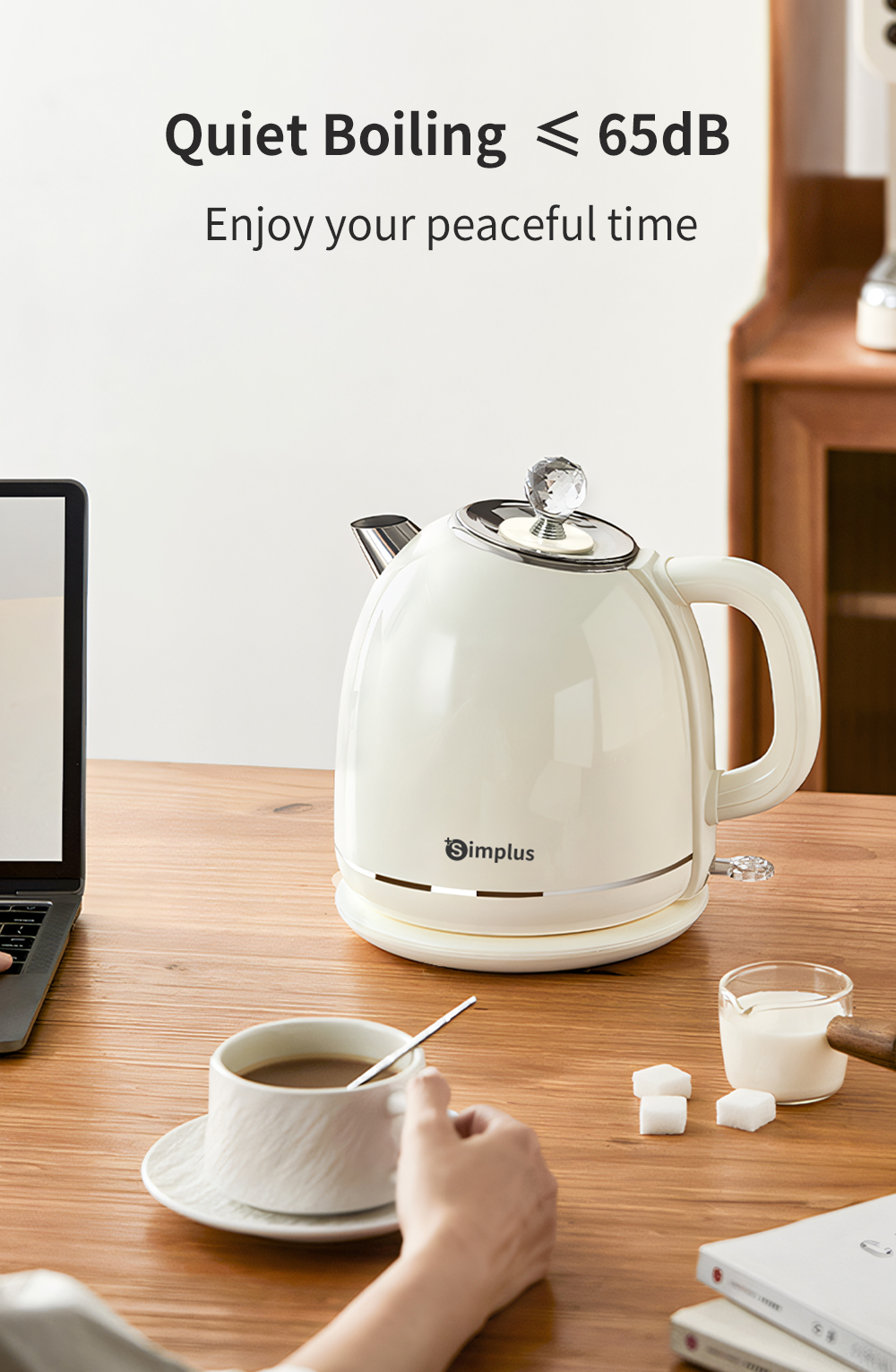 Simplus Electric Water Kettle 1.7L Capacity Double-layer Heat ...