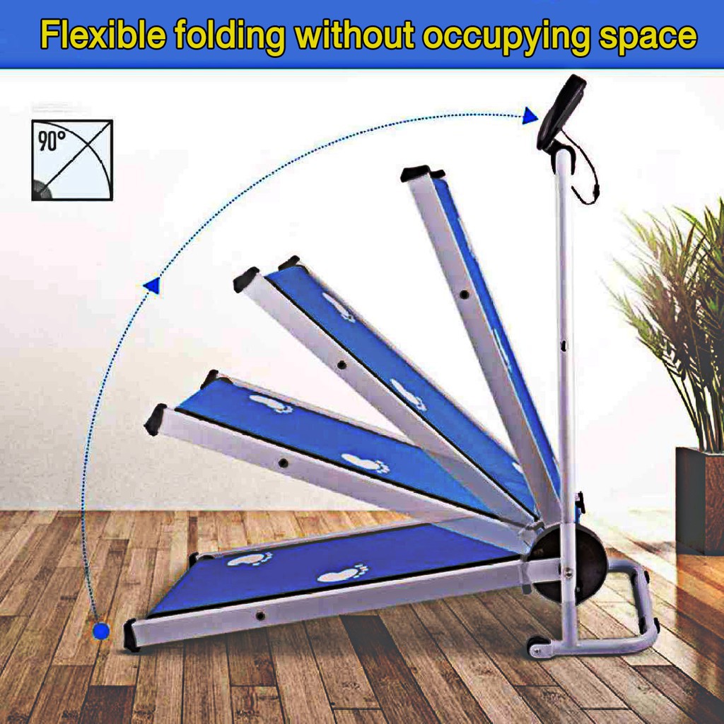 Yeesall Folding Treadmill Mechanical Walking Machine Jogging Home ...
