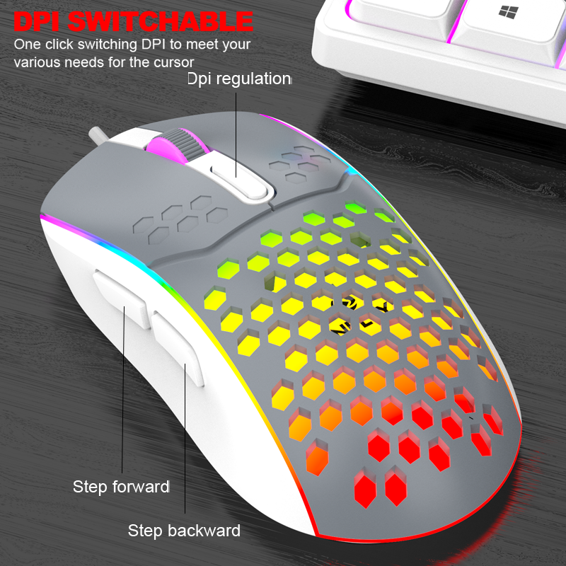 Inplay STX380 RGB Keyboard and Mouse Set With Rainbow RGB Light Combo ...