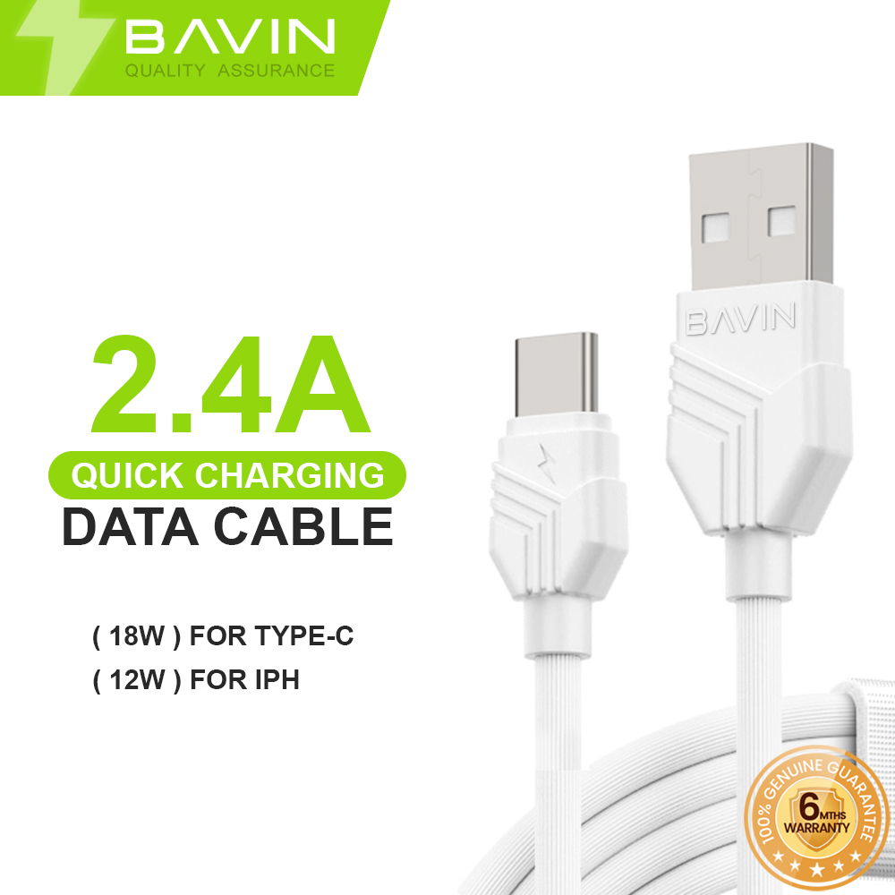 BAVIN CB161 2.4A Quick Charging Data Cable 1 Meter Wire for iPh and ...