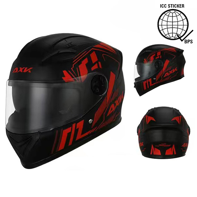 AXK Motorcycle Helmet Full Face Dual Visor 557 Full Series Helmet with ...