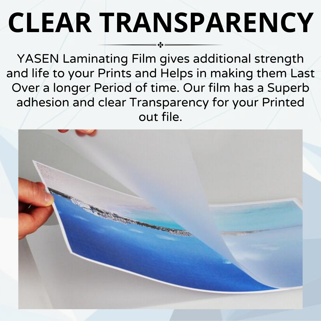 Yasen Laminating Film 100 Sheets (A4 / Short / Long) Document Size ...
