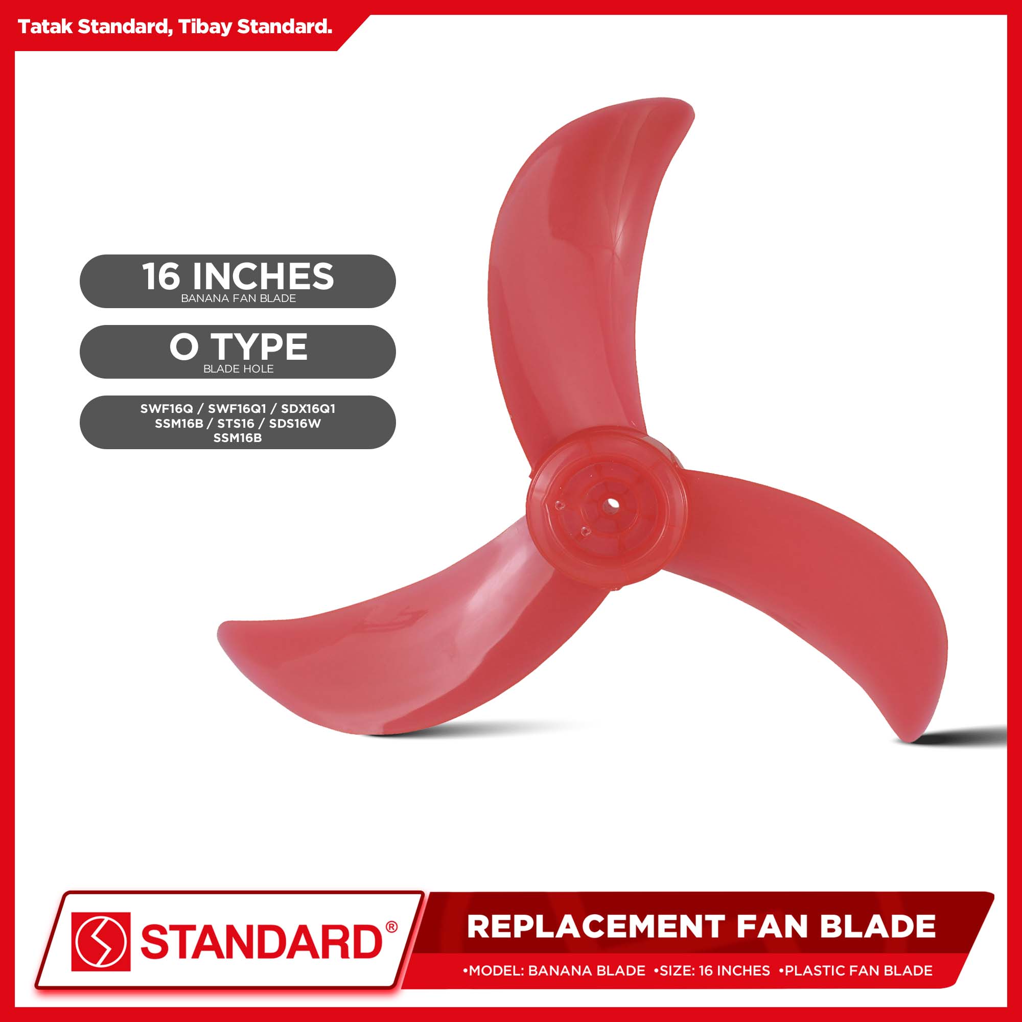 Electric Fan Blade Replacement for STANDARD FANS 16 and 18 inches size ...