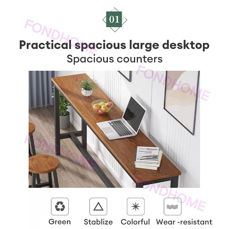 160/180cm Long Bar Table High Bar Stool Dining Table Simple Bar Table ...