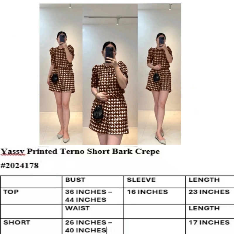 Korean Checkered terno for woman M-L Free Size casual set for women ...