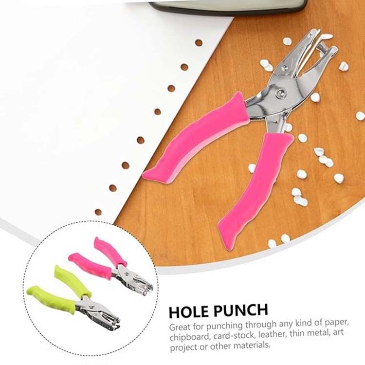Multi-Purpose Manual 6MM Single-Hole Puncher Portable Book Binding ...