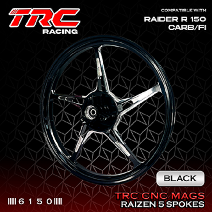 TRC CNC MAGS RAIZEN 5 SPOKES (1.6 x 1.6 x 17) FOR RAIDER R150 FI/CARB ...
