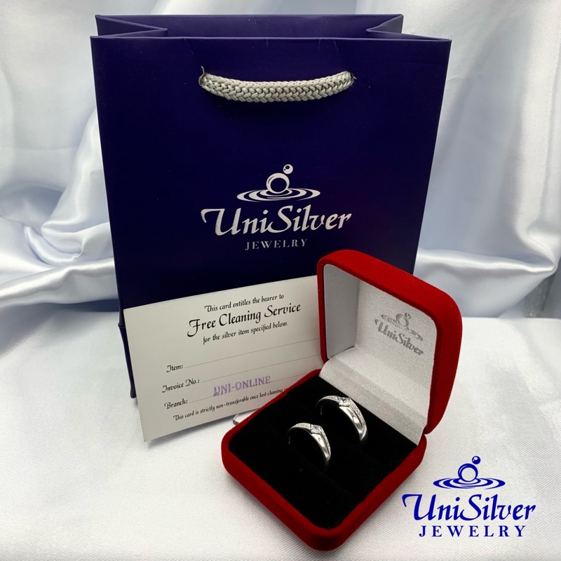 Unisilver 925 Sterling Silver Princess Cut Wedding Band Ring (CRS06 ...