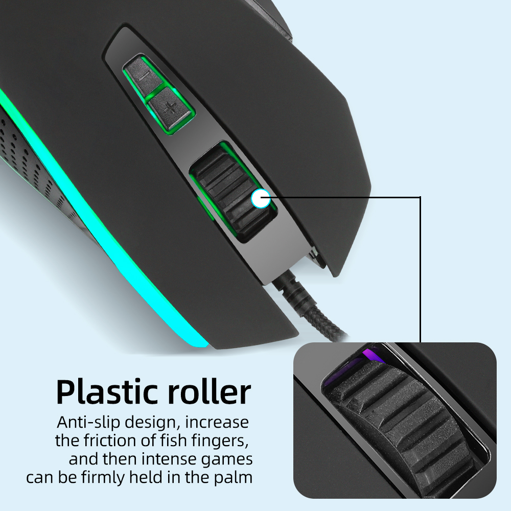 Zeus M-550 7-button wired gaming mouse with breathing backlight ...
