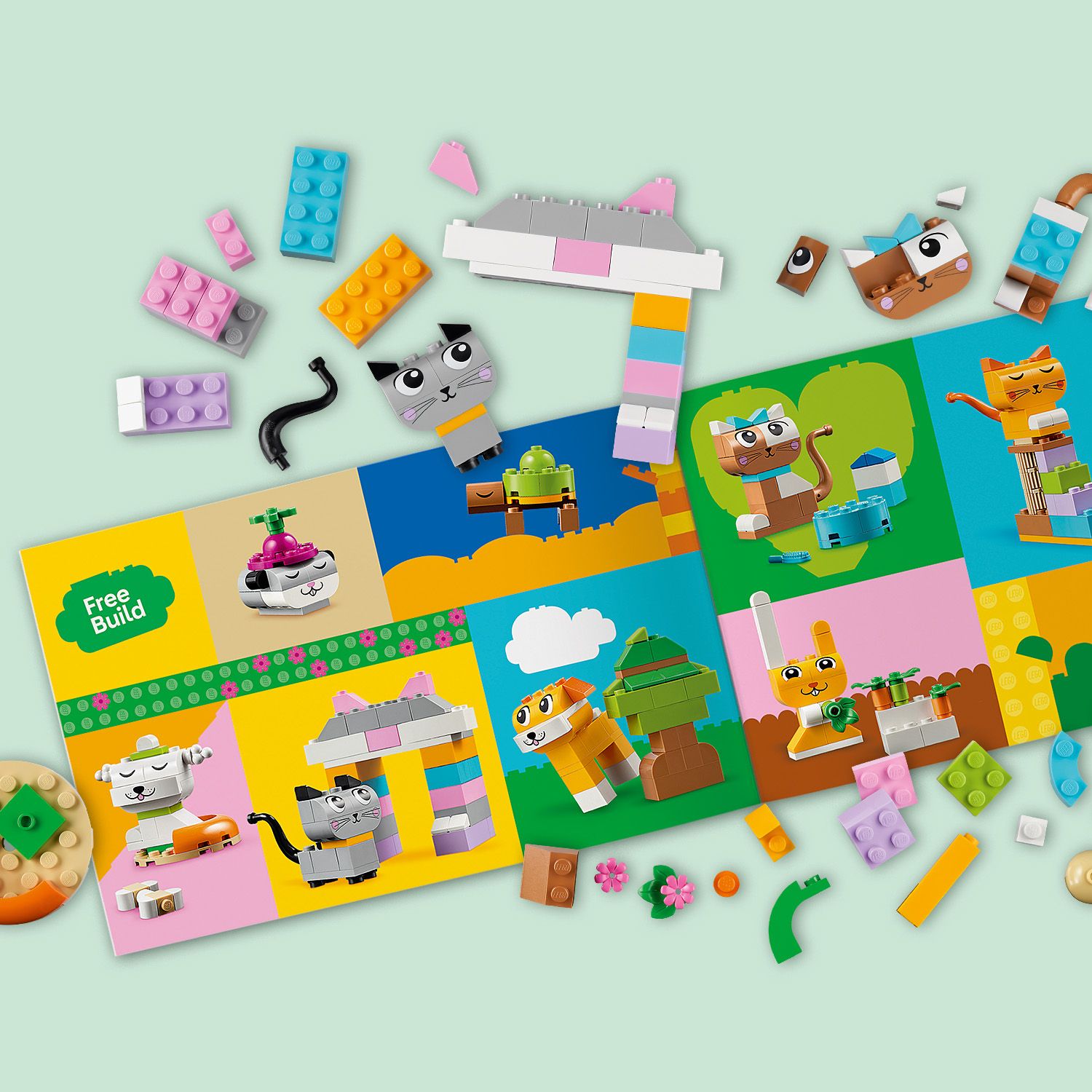 LEGO Classic 11034 Creative Pets Buildable Animal Toy (450 Pieces ...