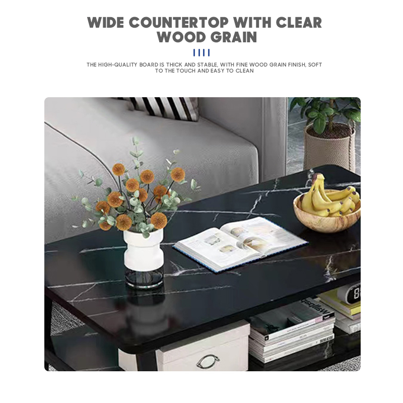 CQW.NO1 Nordic Marble Dining Table 2 Layers Dining Table Rectangular ...