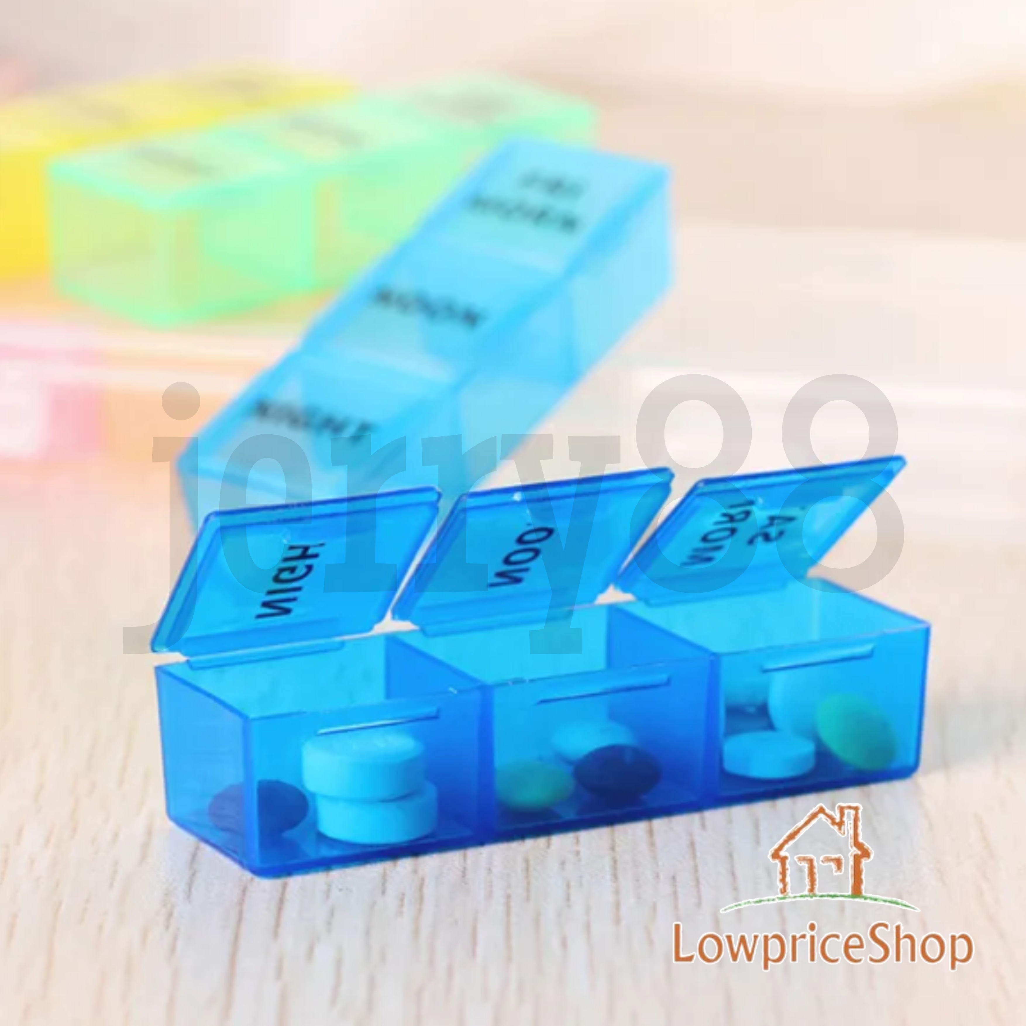 JERRY88 Medication Storage Box Weekly Mini Medication Organizer 7 Day ...