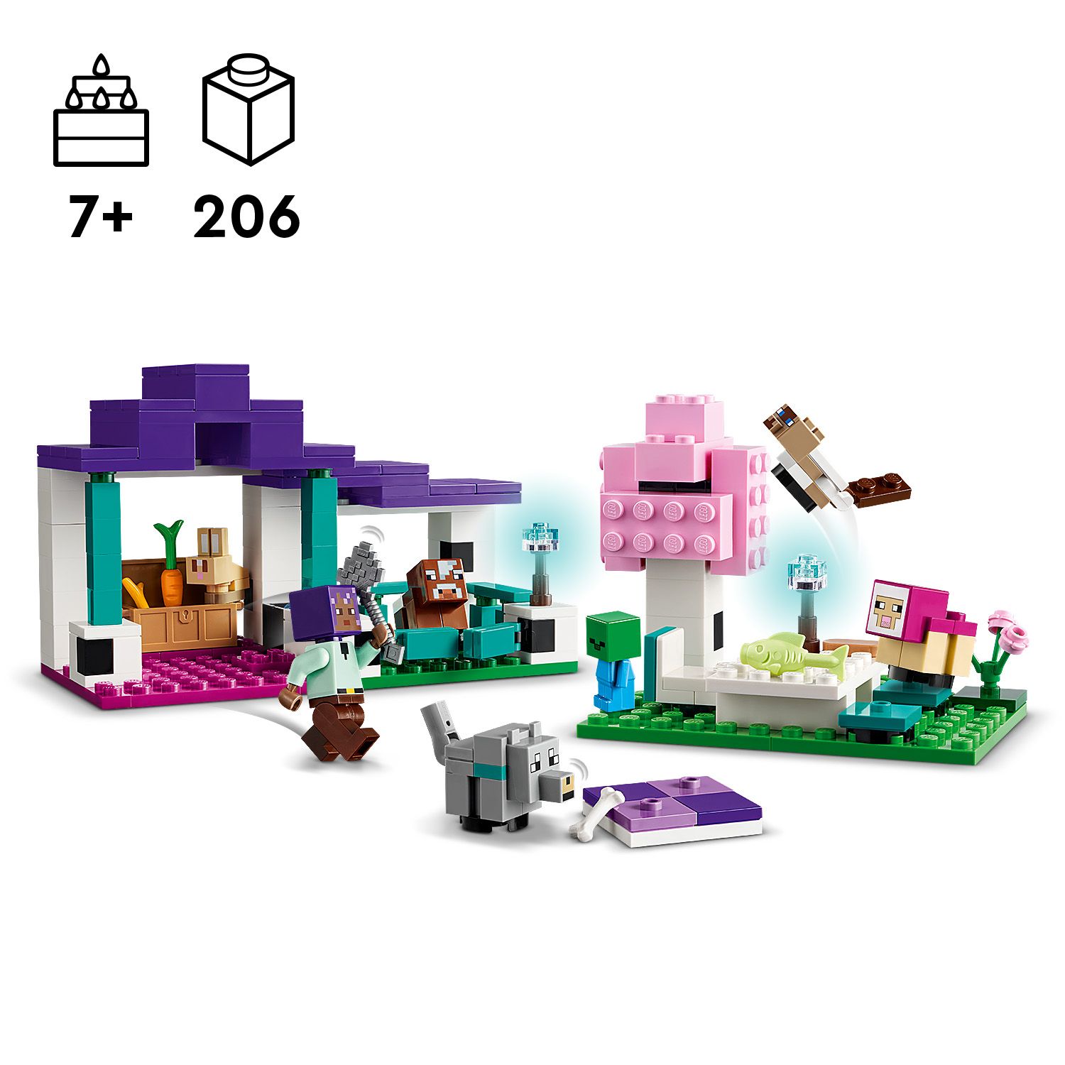 LEGO Minecraft 21253 The Animal Sanctuary Set (206 Pieces) | Shopee ...