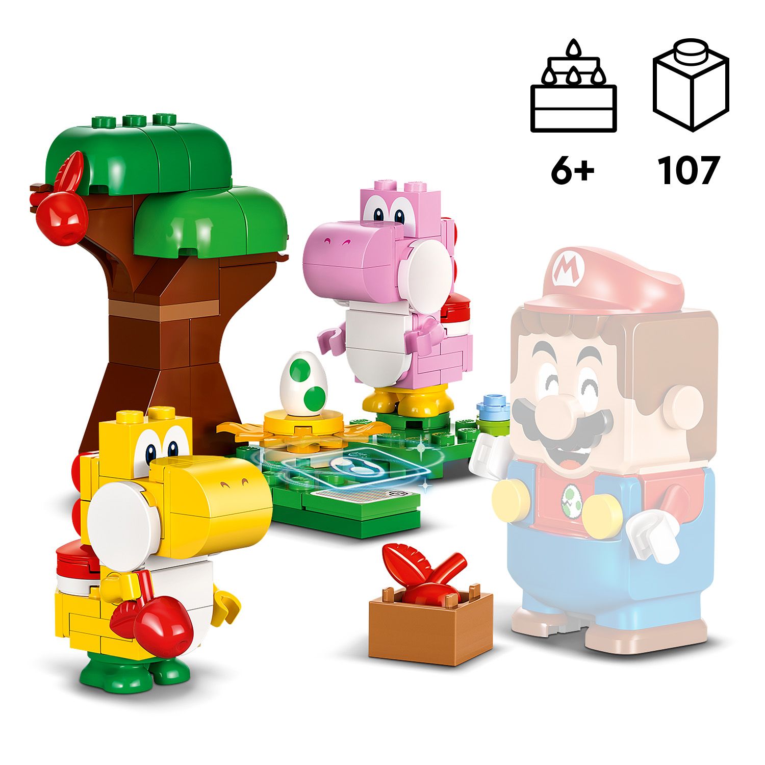 LEGO Super Mario 71428 Yoshis’ Egg-cellent Forest Expansion Set (107 ...