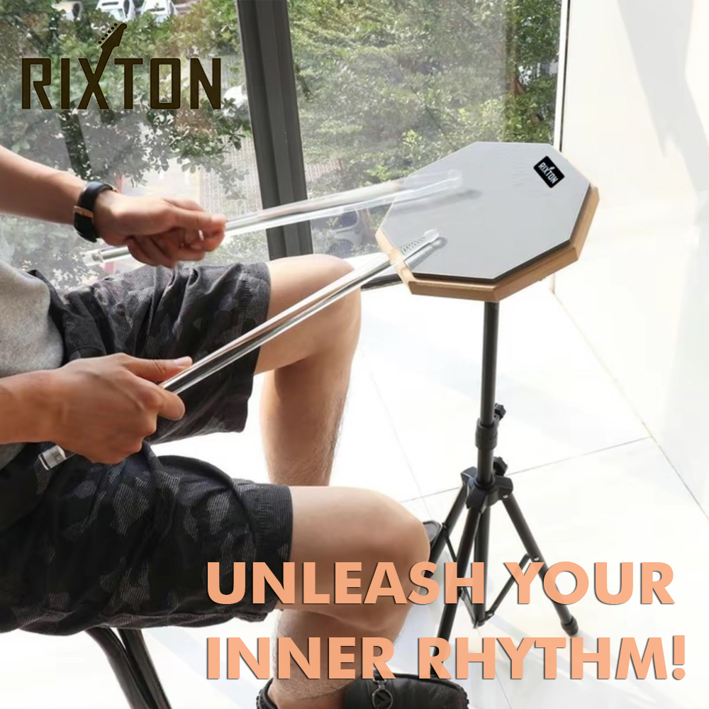 RIXTON 8 Inch Rubber Wooden Dumb Drum Practice Drum Pad Training for ...