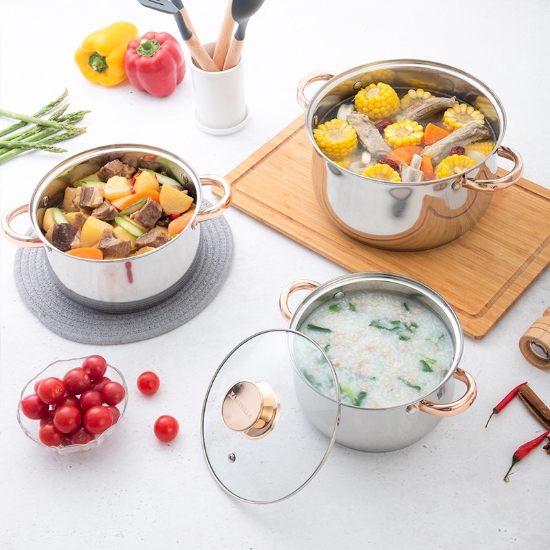 KaisaVilla casserole with lid stainless Steel soup pot cooking pot ...