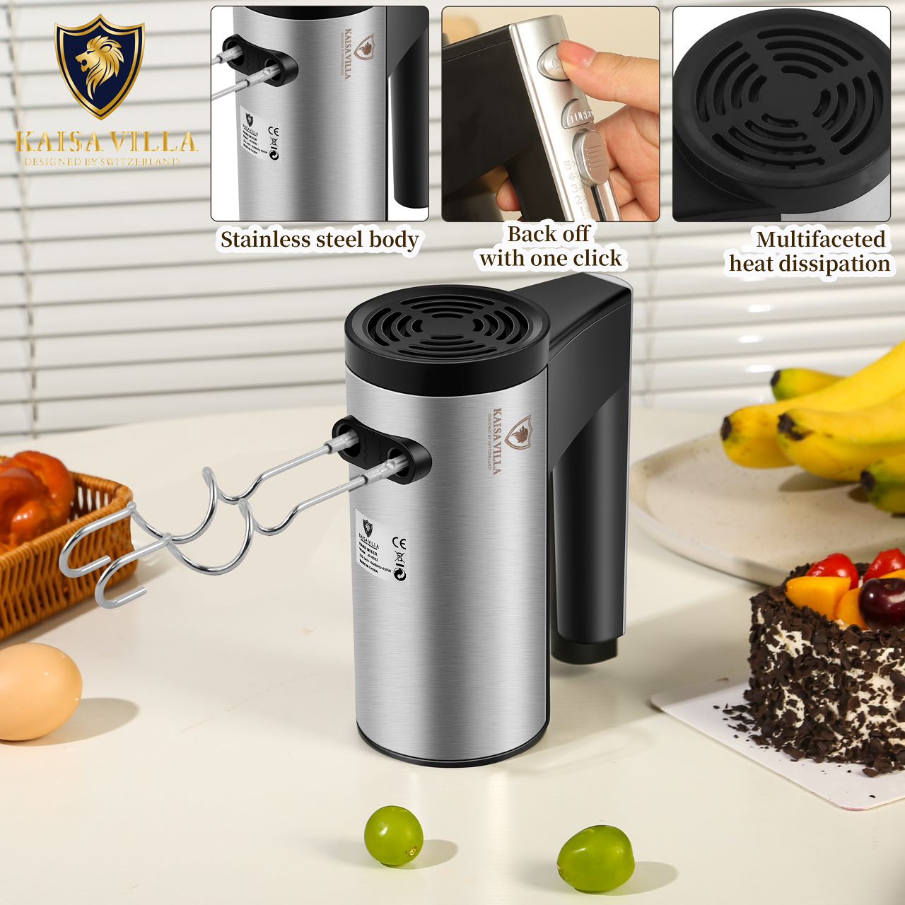 KAISAVILLA NEW 5 SPEED ELECTRIC WHISK KITCHEN APPLIANCES HAND MIXER ...