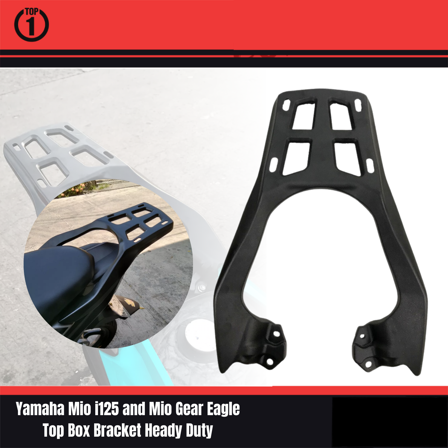 Top1 Motors Yamaha Mio i125 and Mio Gear Eagle Top Box Bracket Heady ...