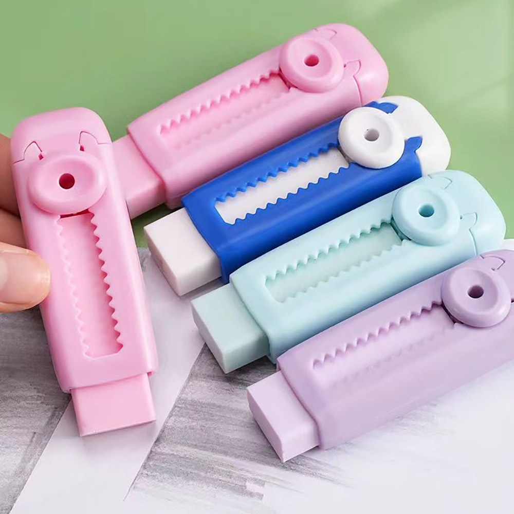 Mini Creative Retractable Push-Pull EraserWipe No Marks Eraser Simple ...