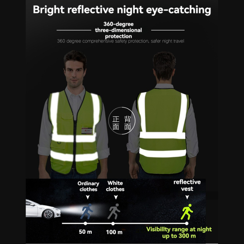 Safety Reflective Vest With Pocket High Visible best reflector motor ...