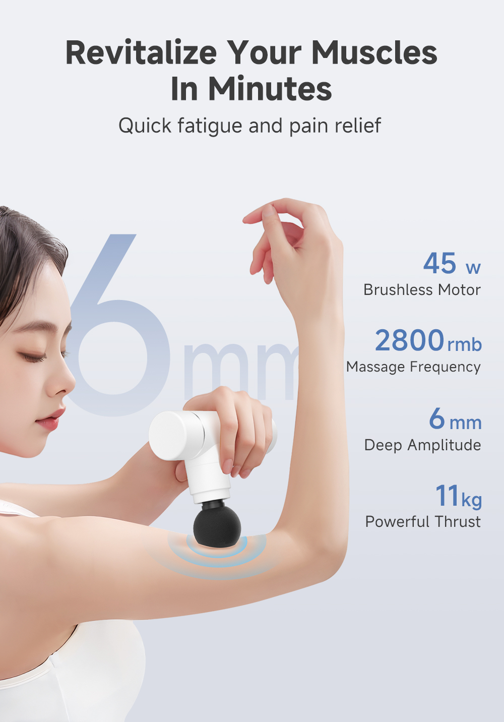 Simplus Portable Massage Gun Massager Electric Body High Frequency ...