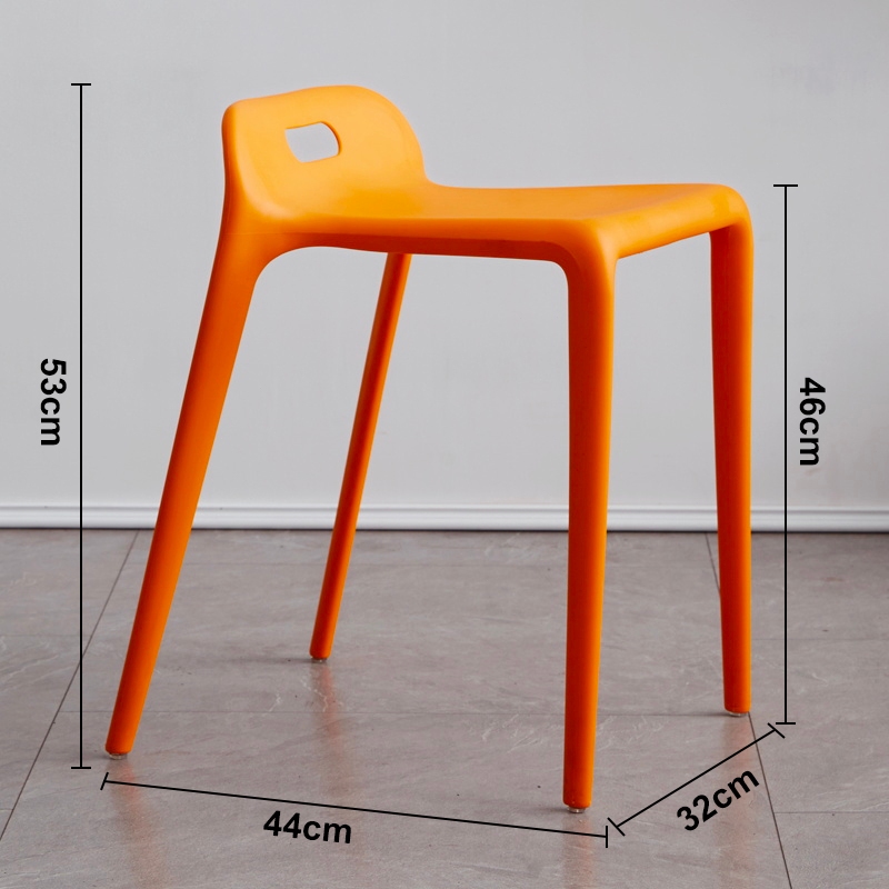 Nordic Stackable Plastic Stool Chair Dining Chairs Coffee Chair Home ...