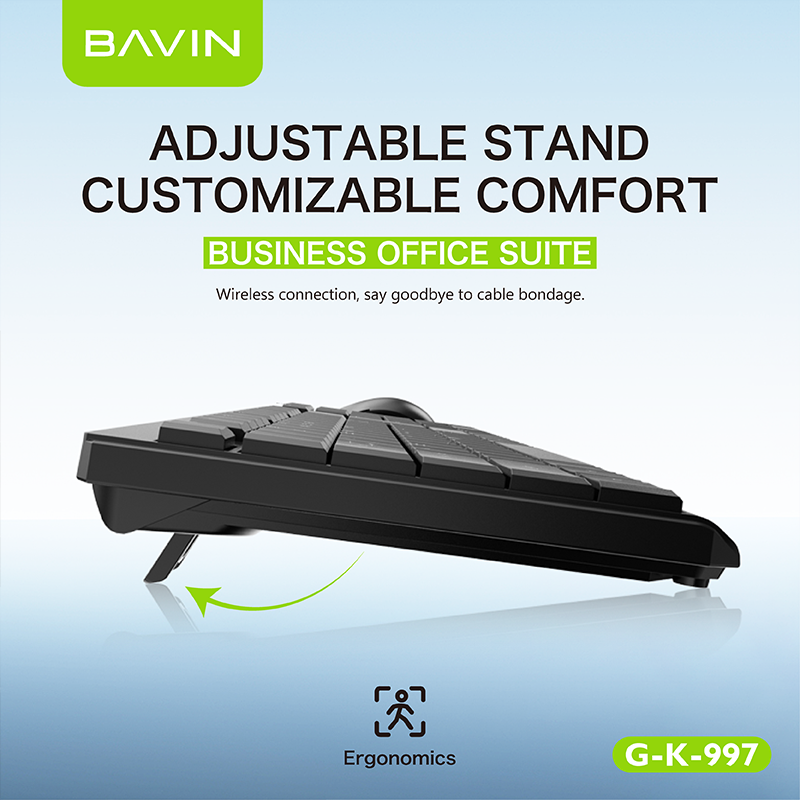 BAVIN K997 2.4G Wireless Keyboard & Mouse for Computer Laptop Keyboard ...