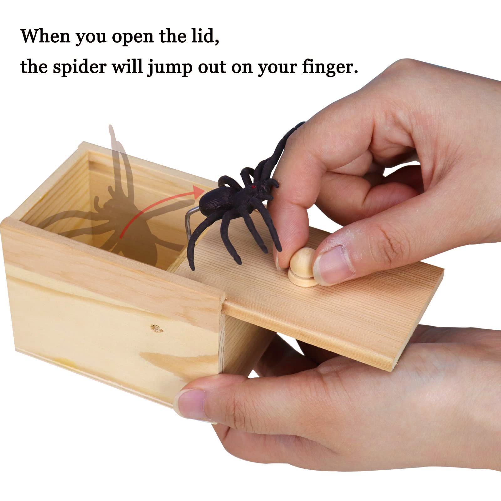 Spider Scare Prank Box Rubber Spider Scary Box Prank Jump Out Spider ...