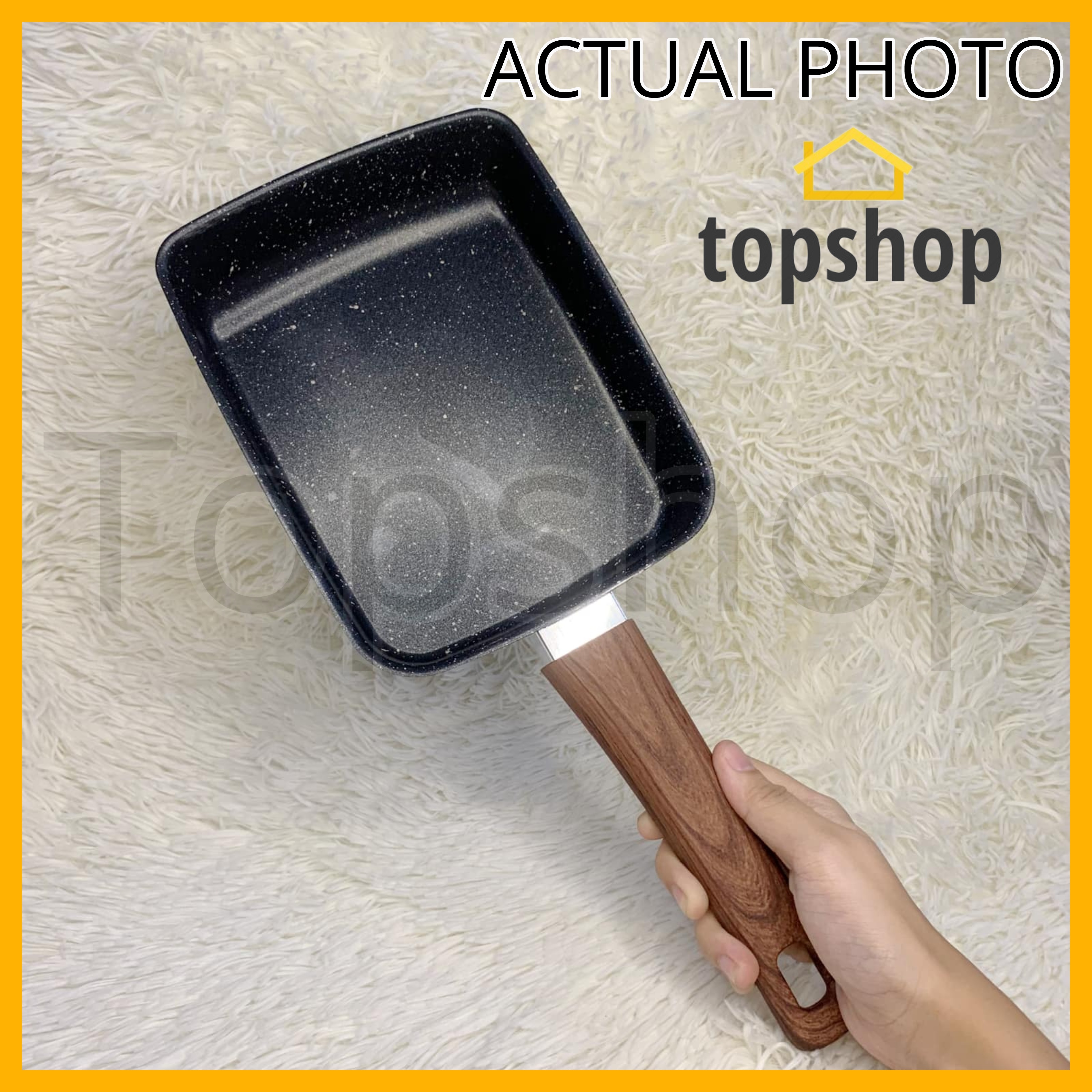 TOPSHOP Non-Stick Tamagoyaki Fry Pan Omelette Egg Pan Japanese ...