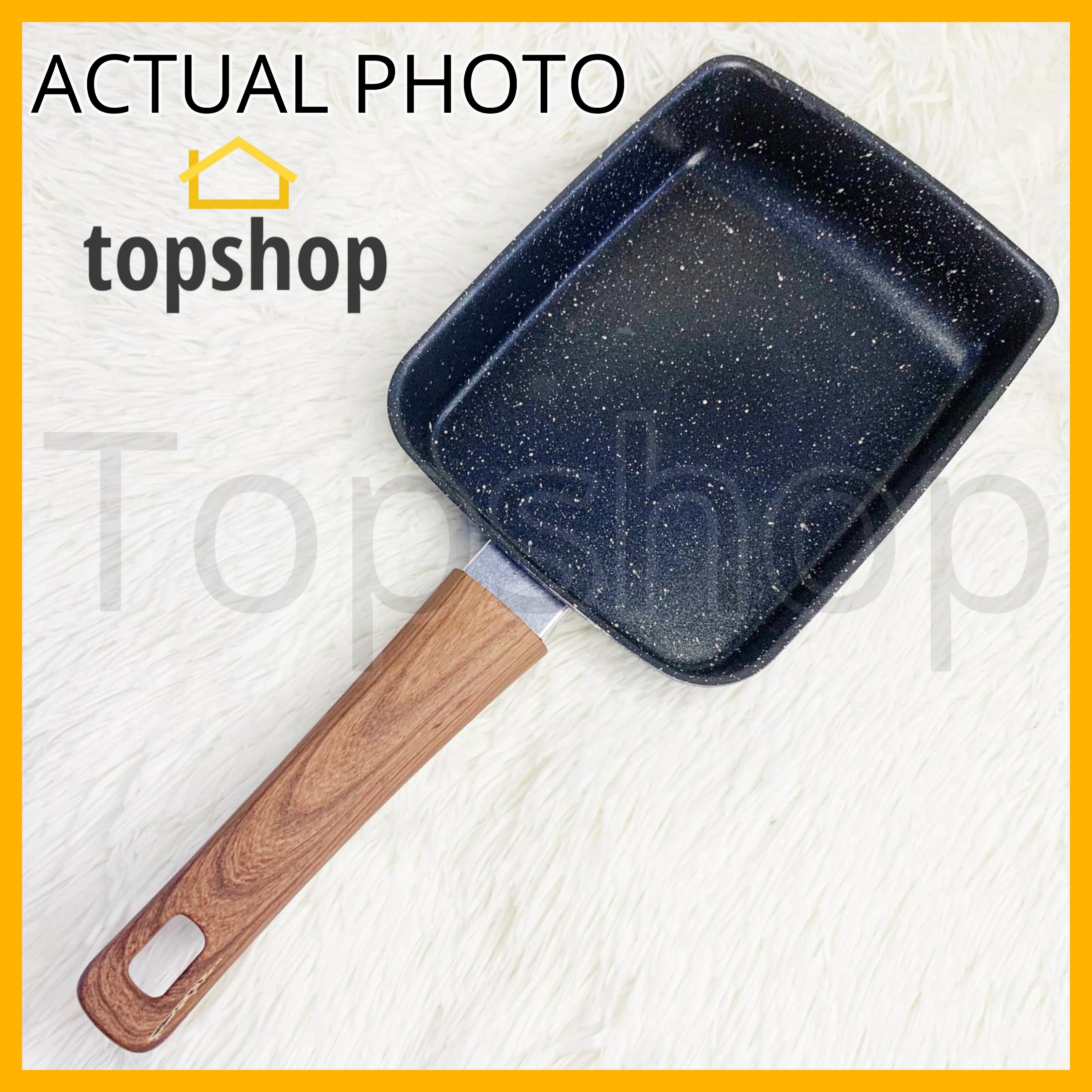 TOPSHOP Non-Stick Tamagoyaki Fry Pan Omelette Egg Pan Japanese ...