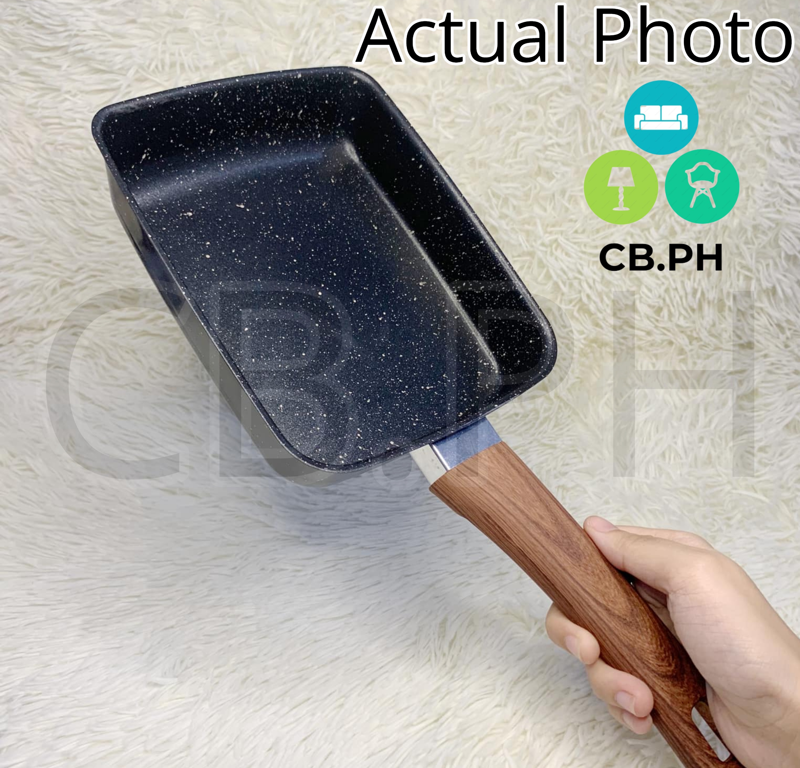cb.ph Non stick Japanese rectangular egg frying pan | Shopee Philippines