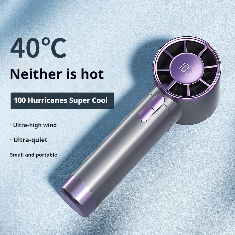 2024New Handheld Mini Fan High Speed Turbine Fan With 100 Gear Super ...