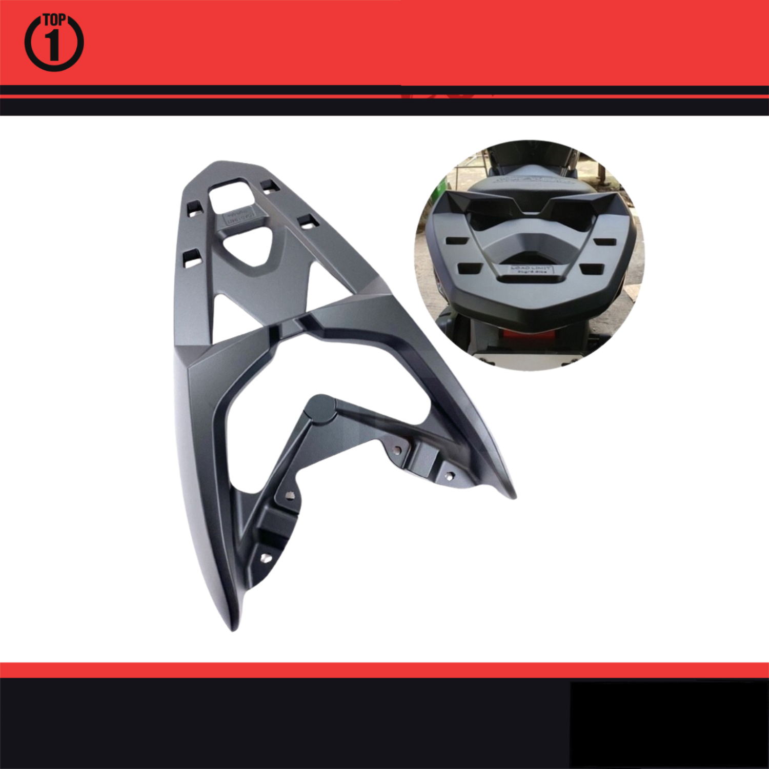 Top1 Motors Nmax 155 V1 4Holes Rear Bracket Top Box Bracket Heavy Duty ...
