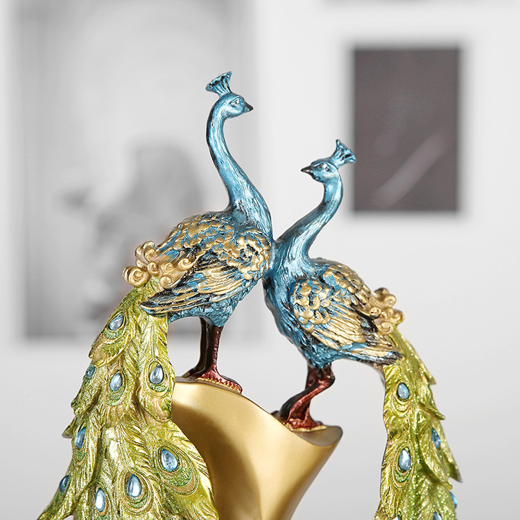 Peacock decoration home living room TV cabinet wine cabinet decoration ...