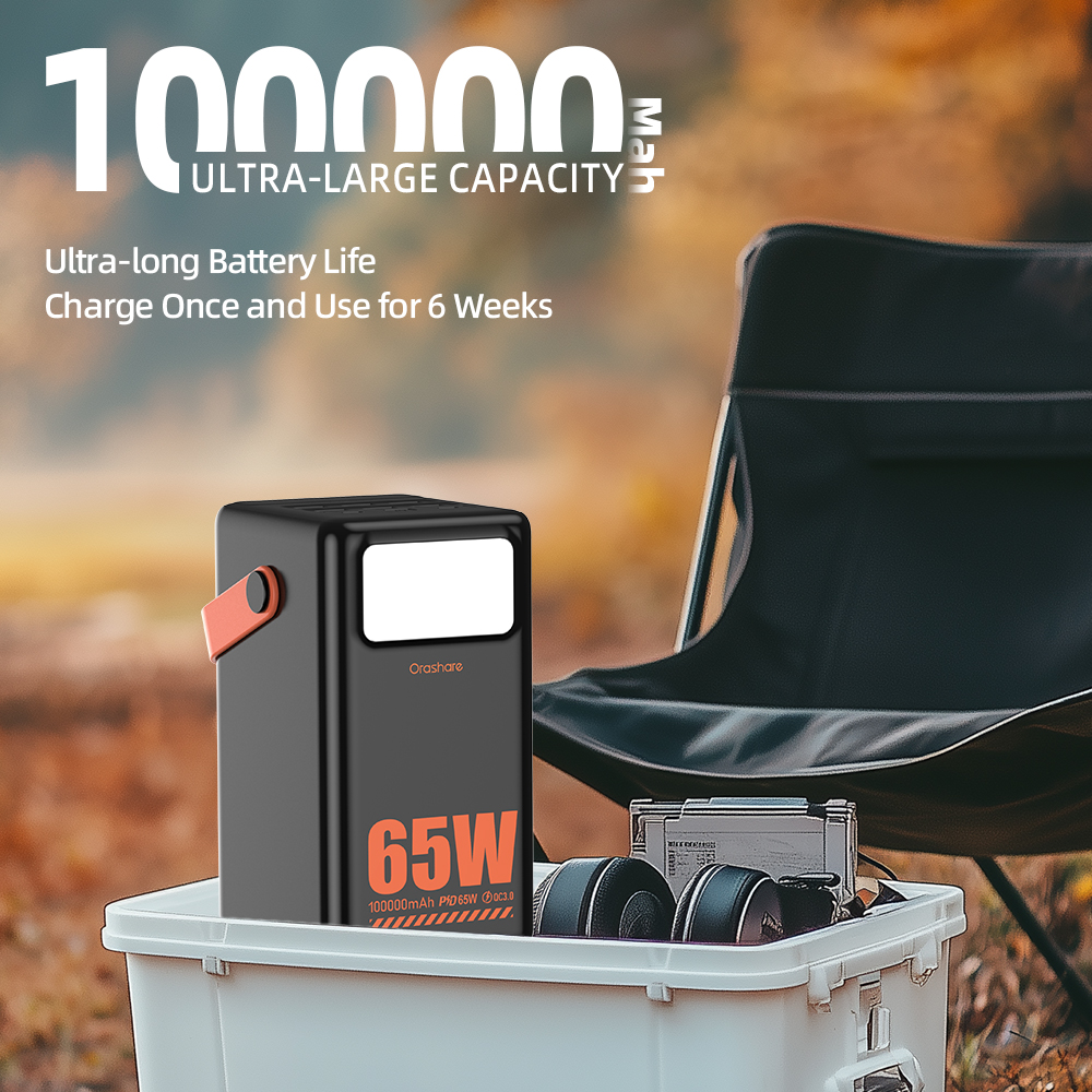 Orashare OL100APro Powerbank 100000mAh PD 65W Super Fast Charging For ...