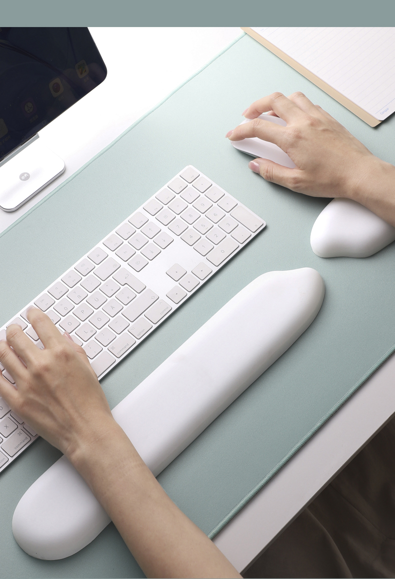 FANTASY Memory Foam Keyboard and Mouse Wrist Rest Pad Soft Silicone ...