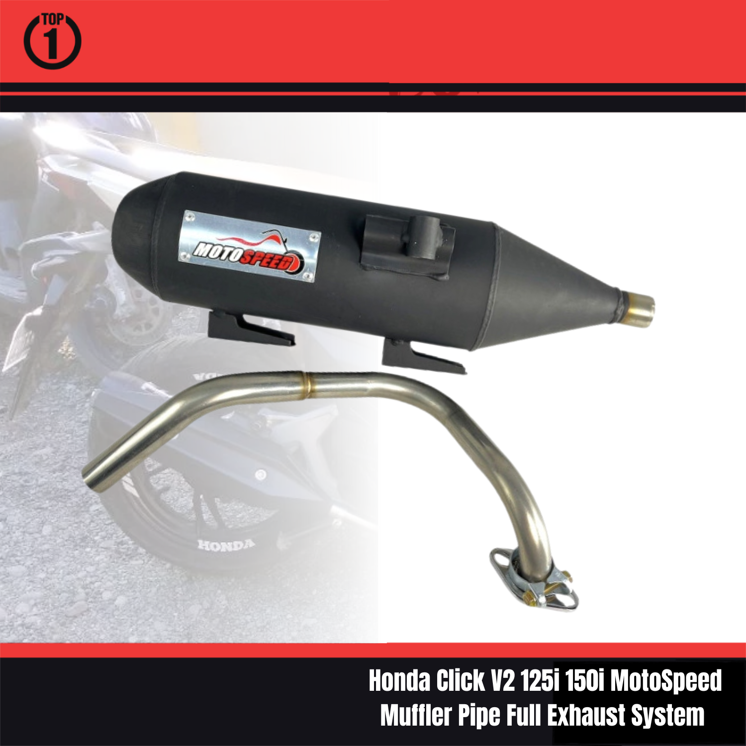 Top 1 Honda Click V2 125i 150i MotoSpeed Muffler Pipe Full Exhaust ...