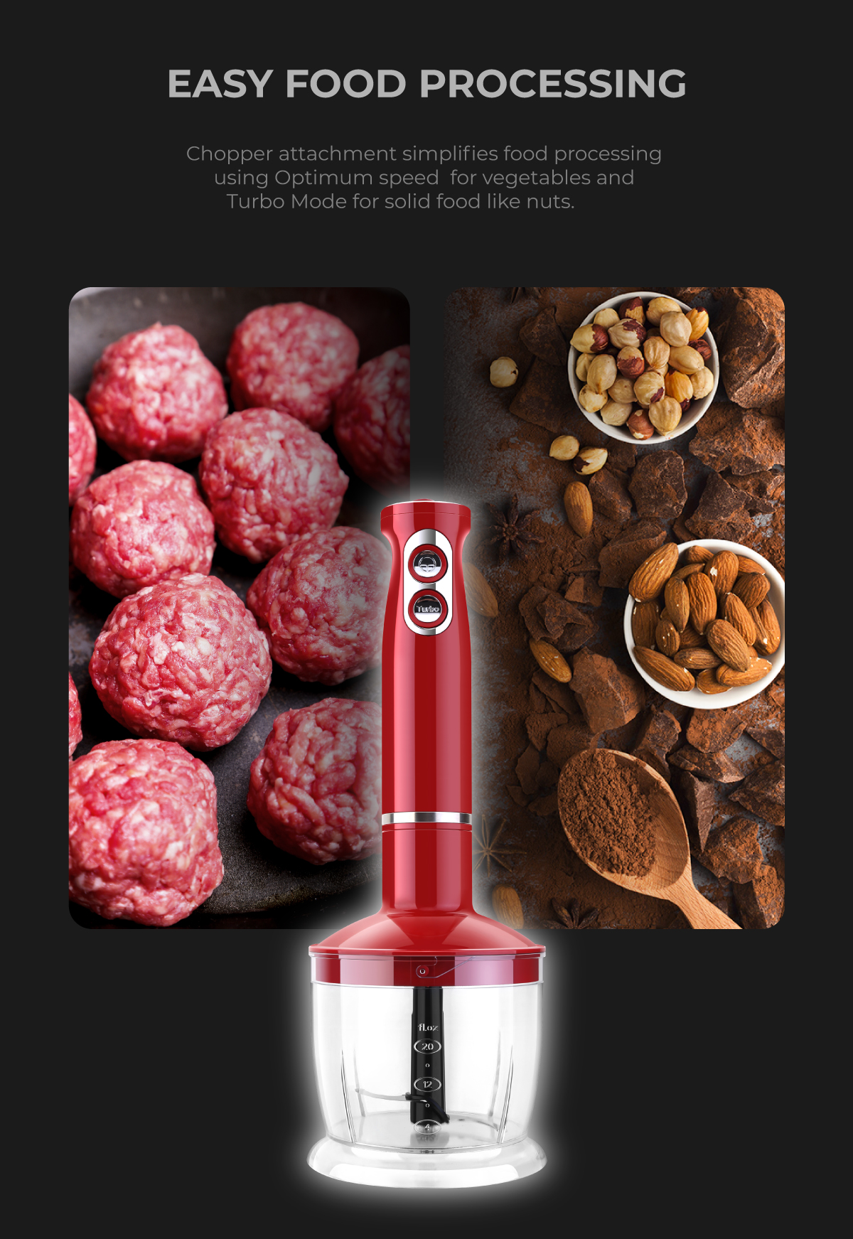 PerySmith PS850II Multifunctional 3 in 1 Hand Blender 850W Food ...
