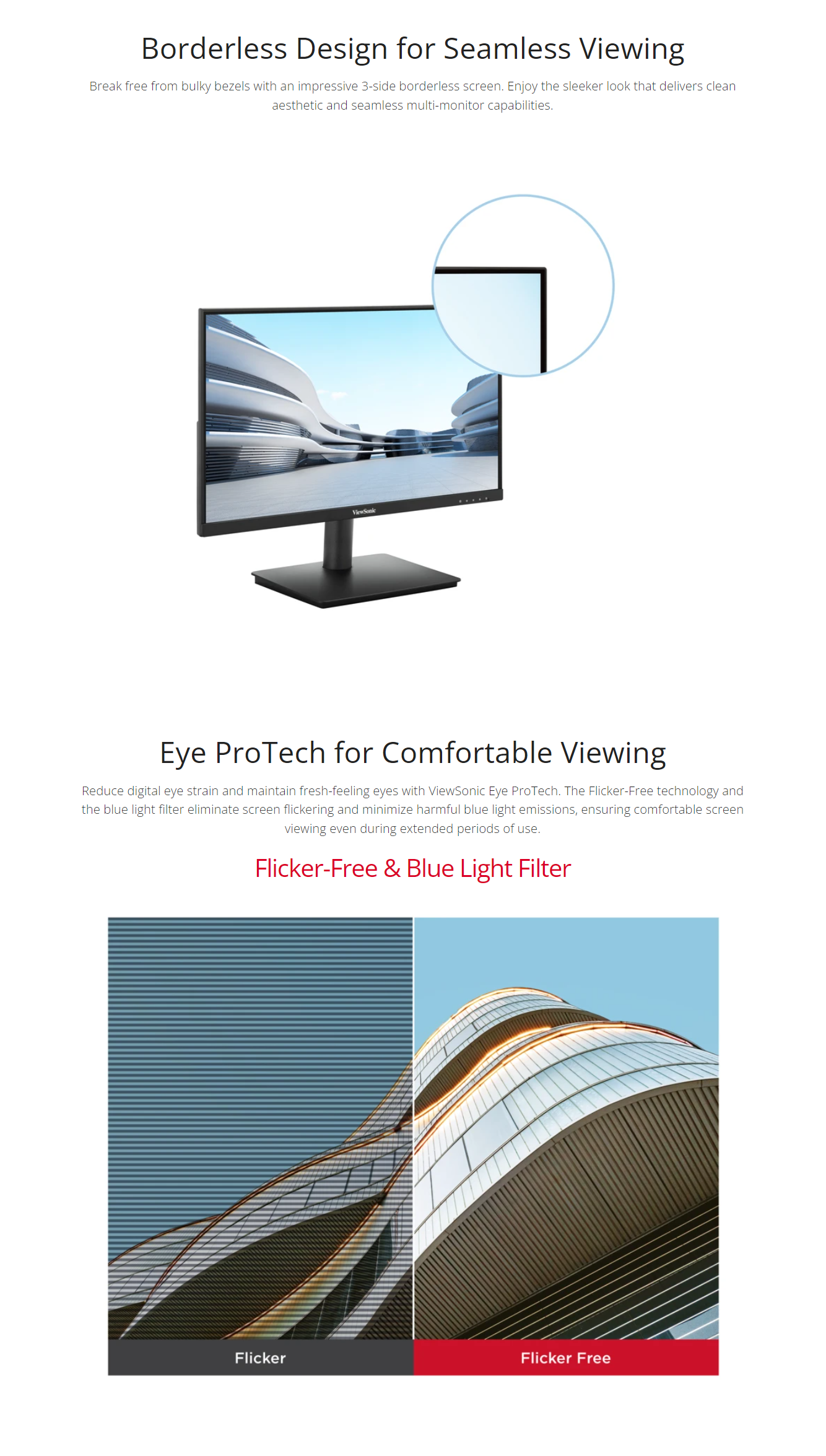 ViewSonic VA220-H 22" FHD 100Hz 1ms SuperClear VA Panel Technology ...