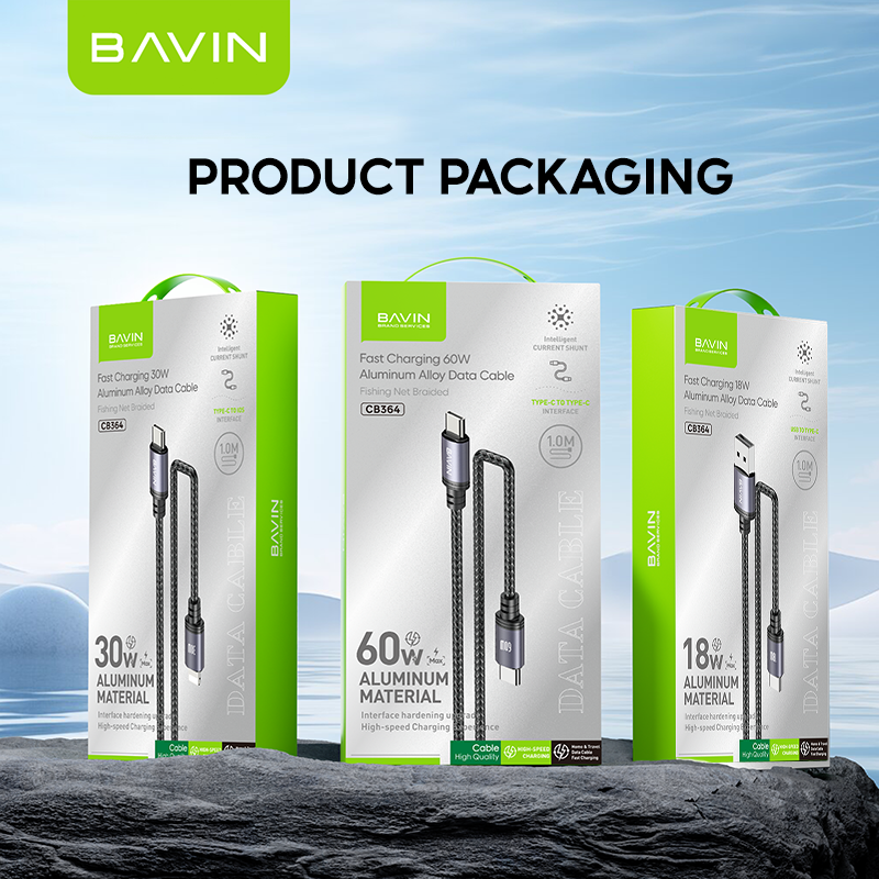 BAVIN CB364 60W PD Fast Charging Aluminum Alloy Data Cable w/ 1 Meter ...