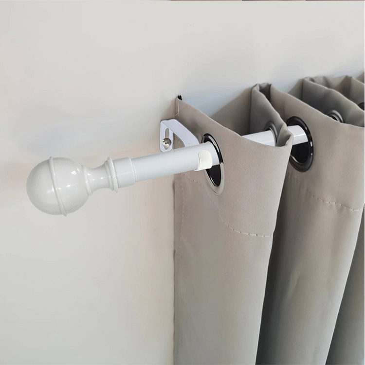 curtain rod 48'' - 84'' bracket iron adjustable scalable bedroom ...