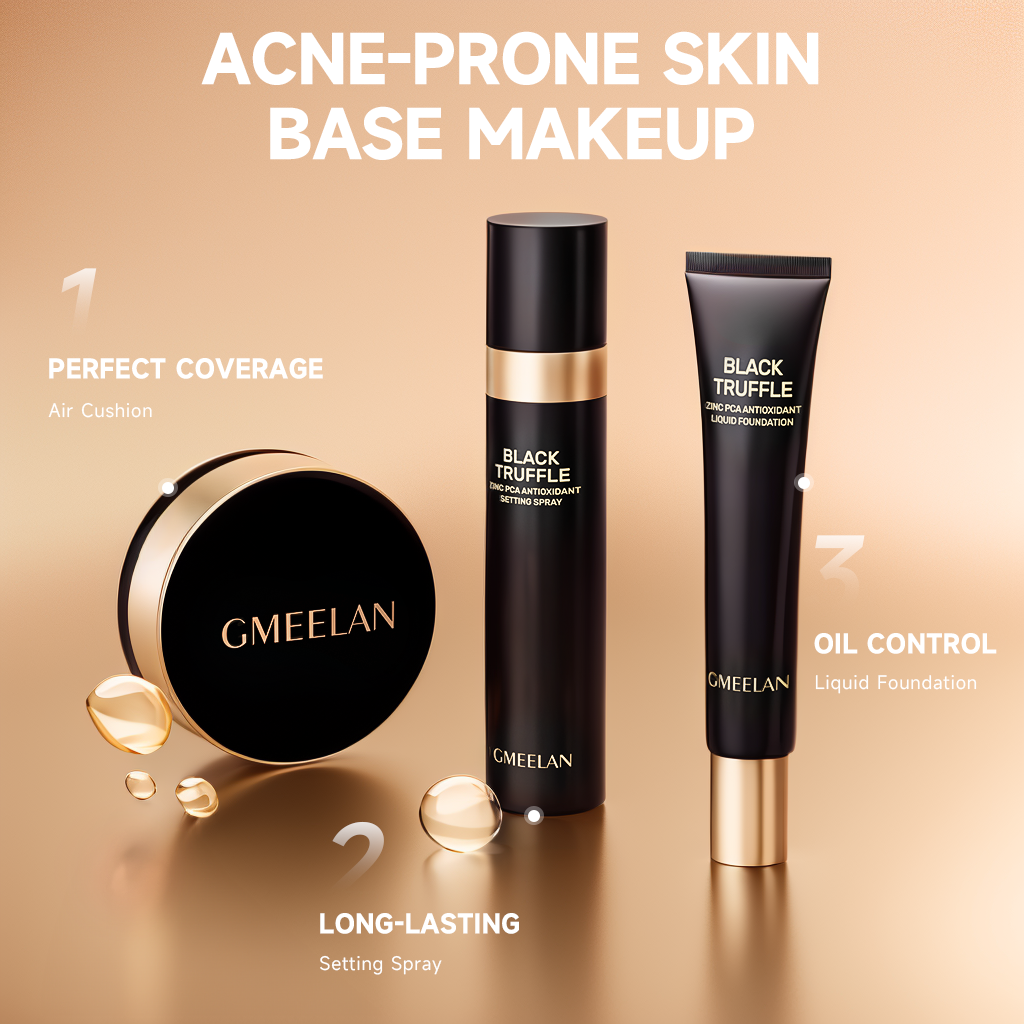 【HOT】GMEELAN Black Truffle Air Cushion Foundation Concealer Waterproof ...
