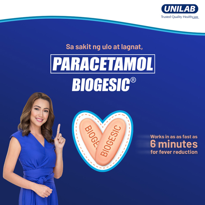 Unilab Biogesic 500 Tablets - 500mg Paracetamol for Quick Relief of ...