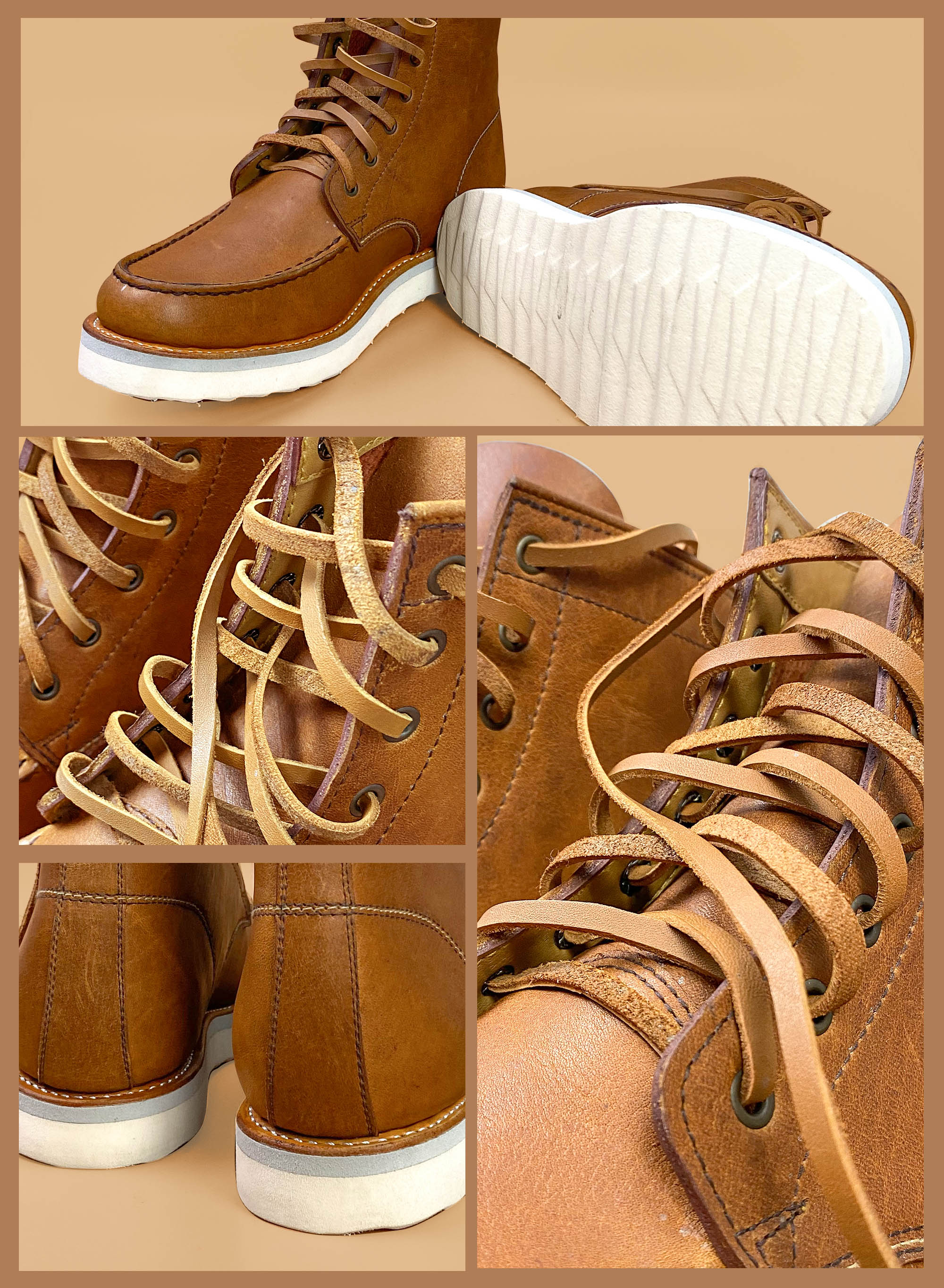 Leatherista Lokal Pagasa (Premium Leather Moc Toe Boots) | Shopee ...