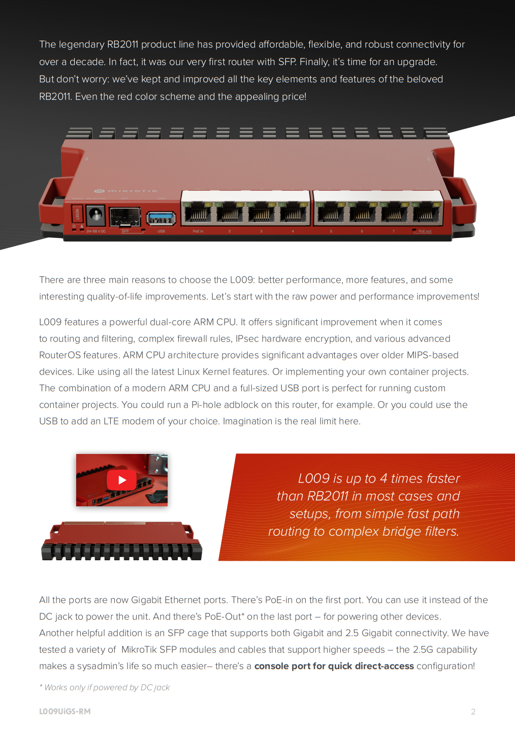 [NEW] MikroTik L009UiGS-RM Router w/ dual-core ARM CPU, (8) Gigabit ...