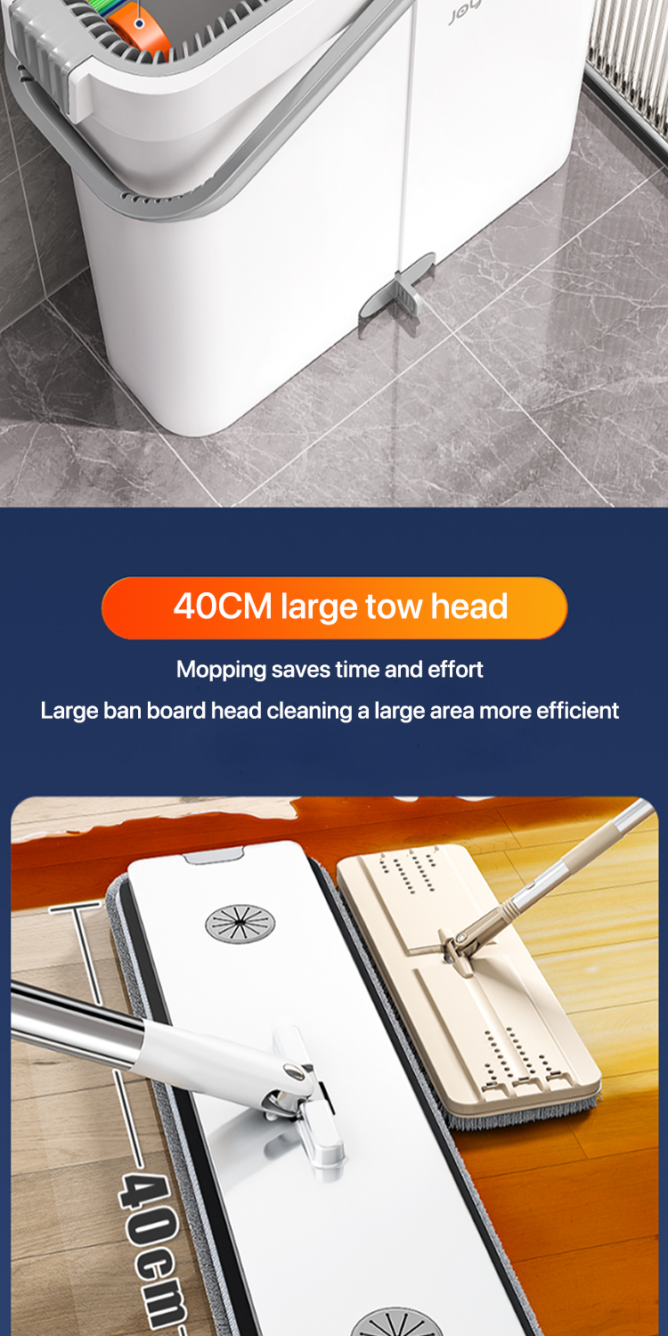 Joybos Flat Mop Floor Cleaning Squeeze Mop 4in1 multifunctional Mop With vacuum Suction cup ...